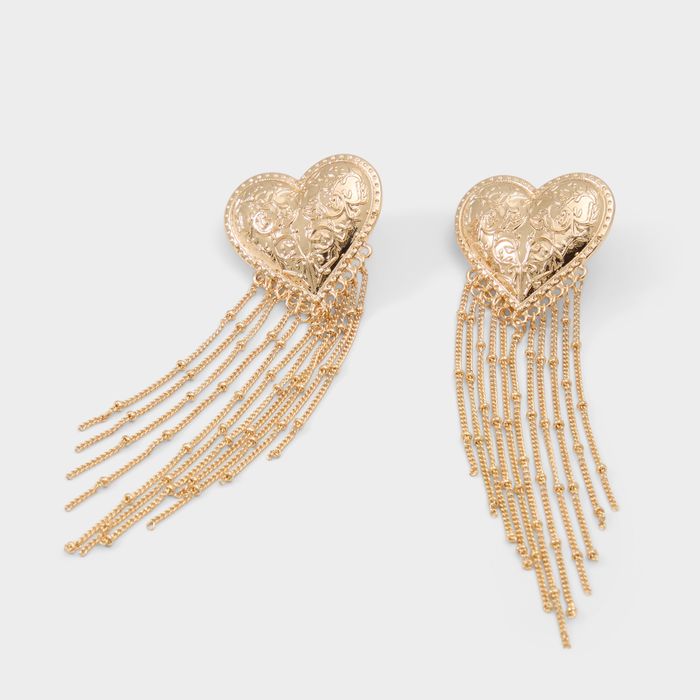 Pendientes largos para mujer en oro - DOMELLA710 | ALDO España