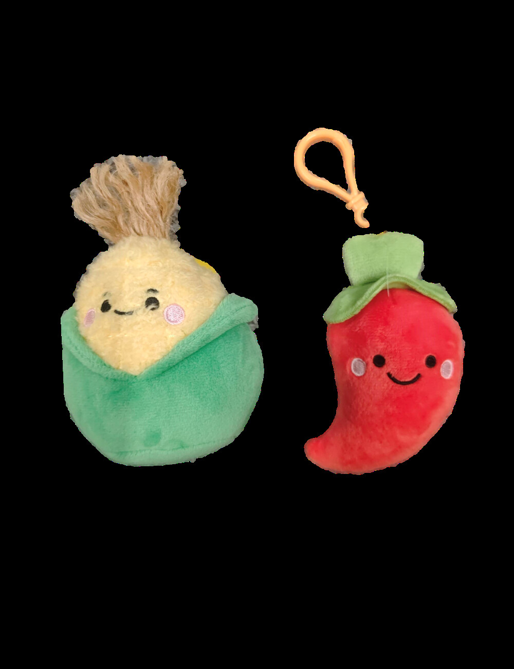Pendente de Peluche Vegetal (2 Modelos: Milho, Pimento)