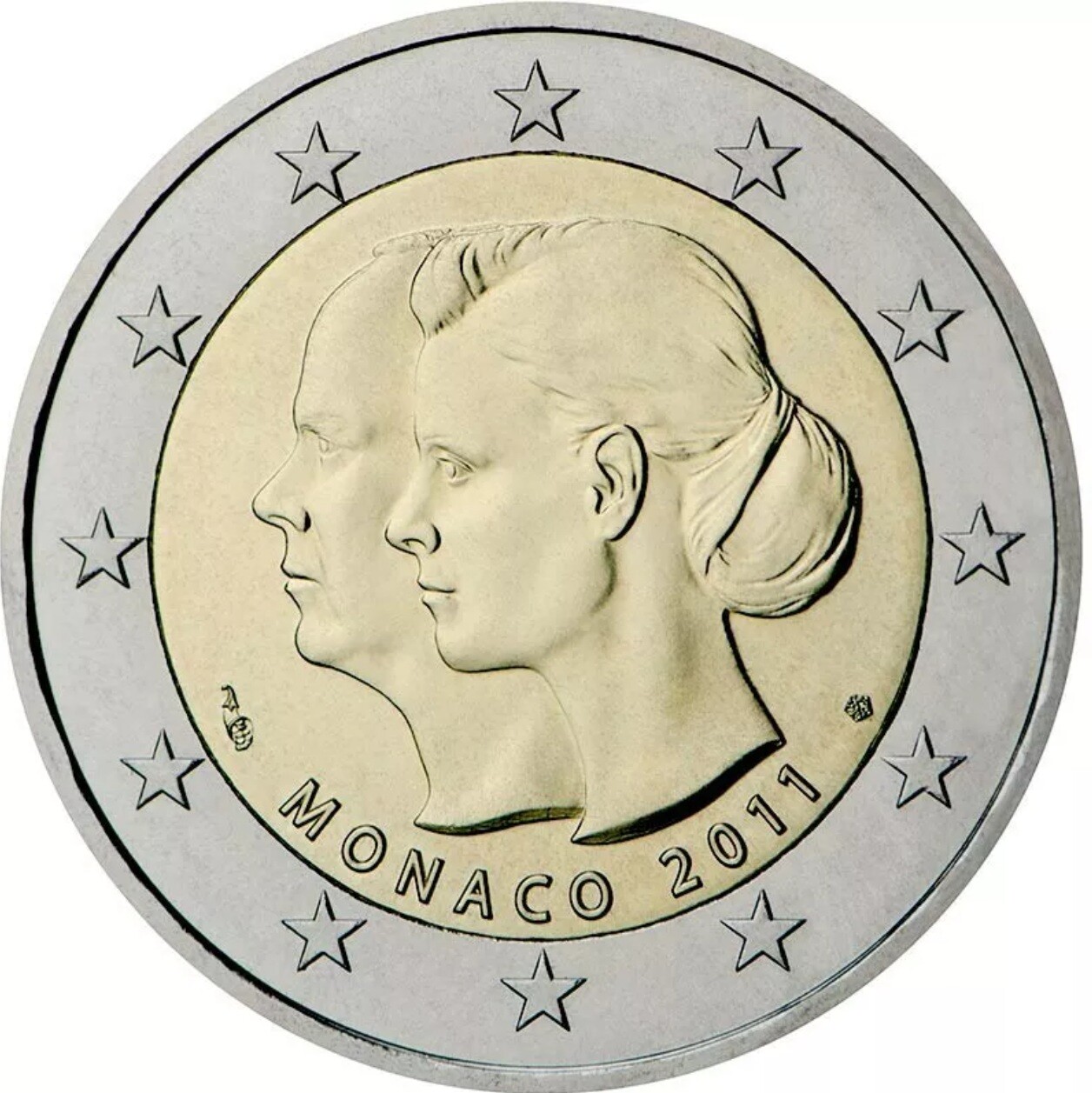 2 Euros + 1 Euro Monaco 2025 UNC