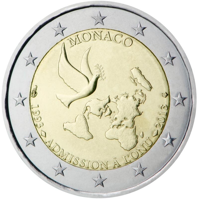 2 Euros + 1 Euro Monaco 2025 UNC
