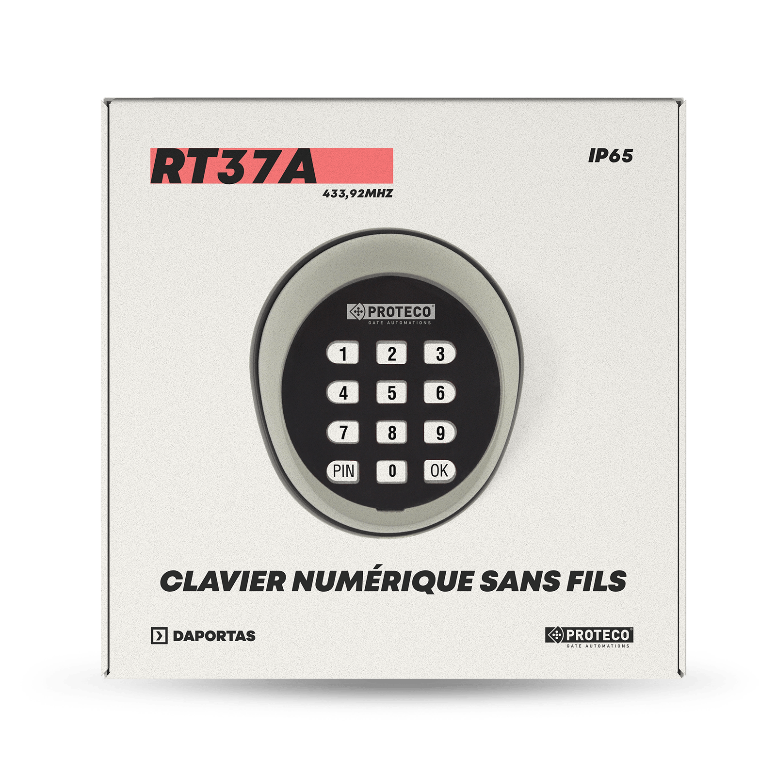 Proteco RT37A Universal Wireless Keypad for Gates; Access Code