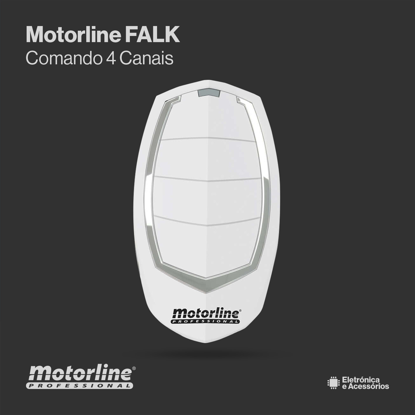 Motorline FALK | Comando de 4 Canais Branco