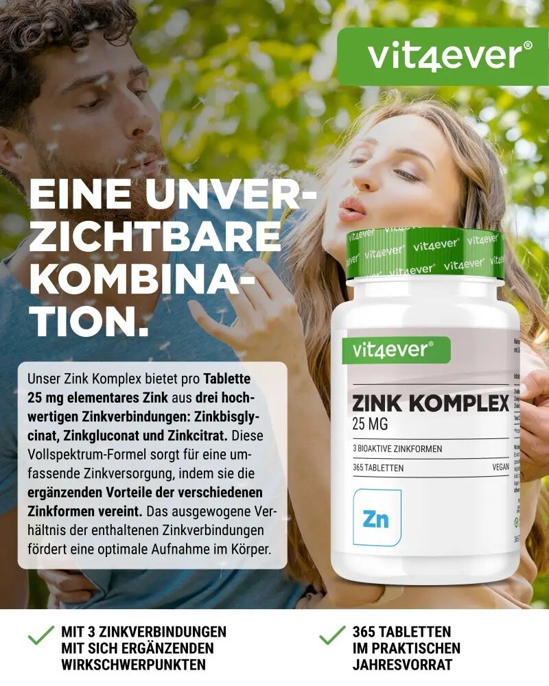 Complexo de Zinco - 25 mg, 400 comprimidos