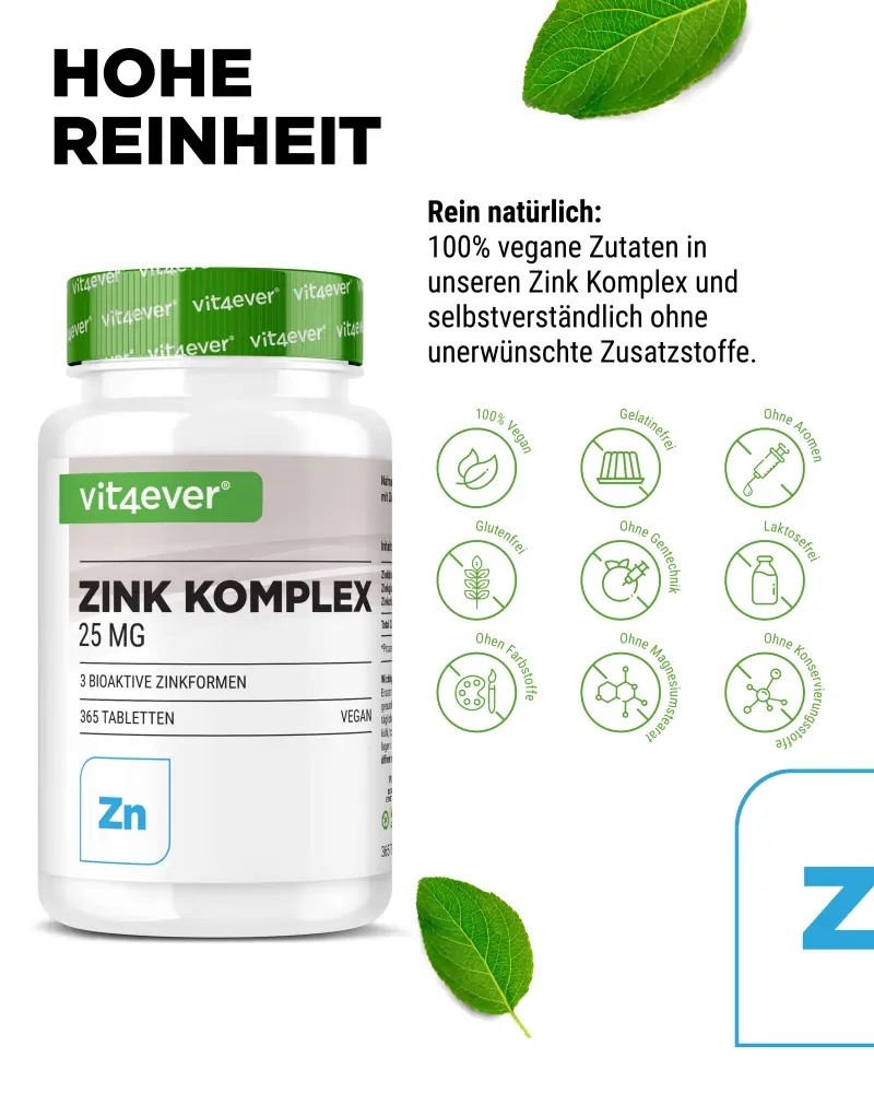 Complexo de Zinco - 25 mg, 400 comprimidos